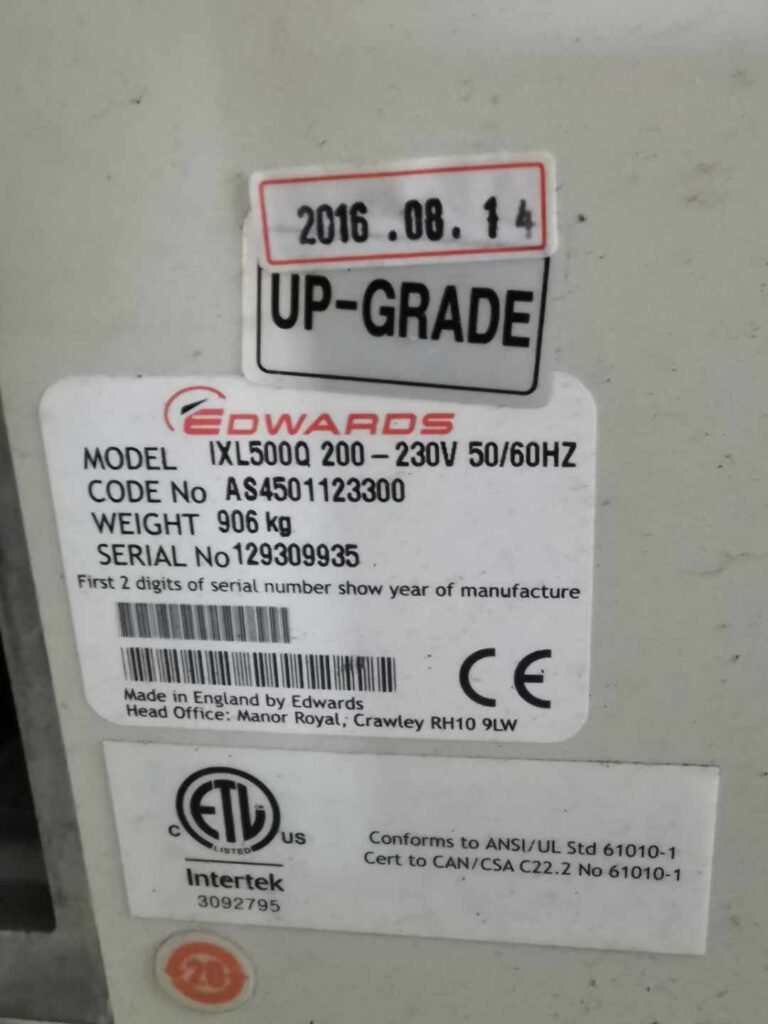 Edwards iXL500Q Dry Vacuum Pump. 380-460 V 50/60 Hz 3 Phase Supply.2150 ...